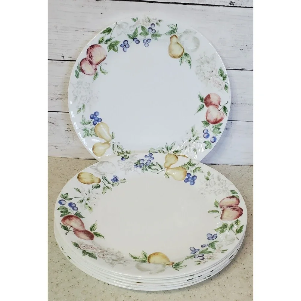 Corelle | Dining | Corelle Chutney Dinner Plates Set Of 7 25 Fruit ...